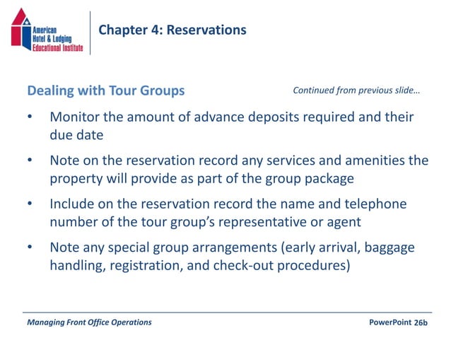 Chapter 4: Reservations | PPTX | Hospitality Industry | Industries