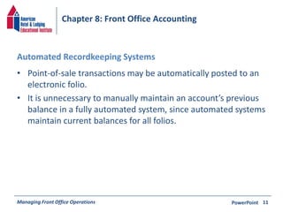 Chapter 8: Front Office Accounting | PPTX