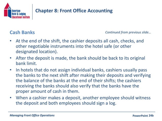 Chapter 8: Front Office Accounting | PPTX
