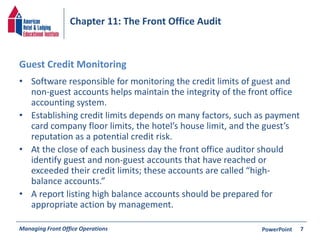 Chapter 11: The Front Office Aduit | PPTX