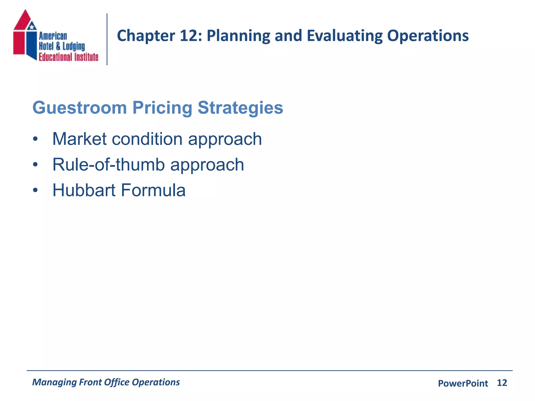Chapter 12: Planning and Evaluating Operations | PPTX