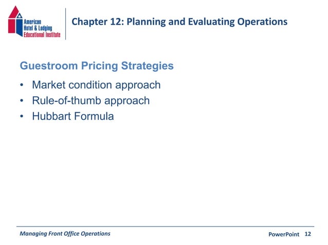 Chapter 12: Planning and Evaluating Operations | PPTX