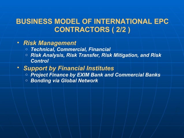 EPC_Business_model | PPT | Civil Engineering Industry | Industries