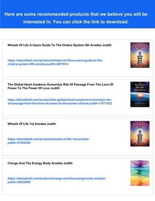 Anodea Judiths Chakra Yoga 1 Edition 3 Printing Anodea Judith | PDF