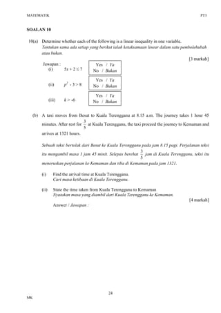 PT3 Matematik Trial | PDF