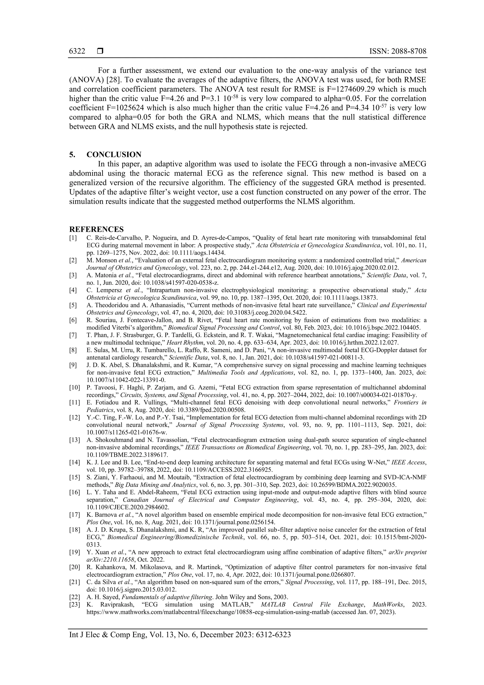 Generalized recursive algorithm for fetal electrocardiogram isolation ...