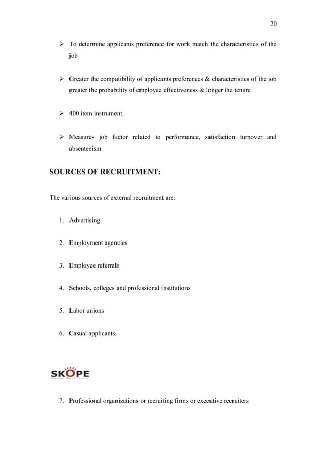 Final Project Report on Recruitment & Selection | DOC | Resume Writing ...