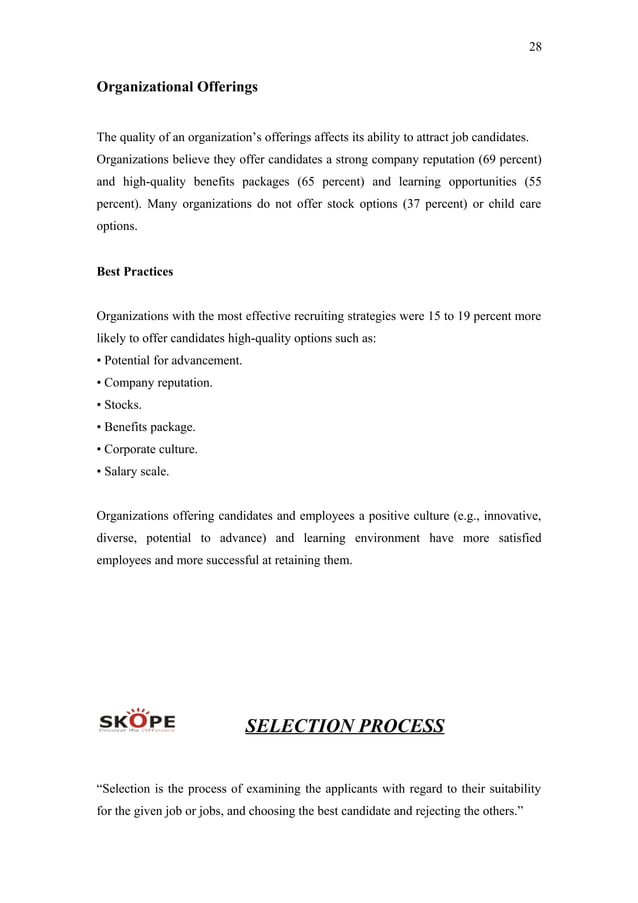 Final Project Report on Recruitment & Selection | DOC | Resume Writing ...