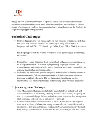 Full Stack Development: Challenges and the Way Forward | PDF | Web ...