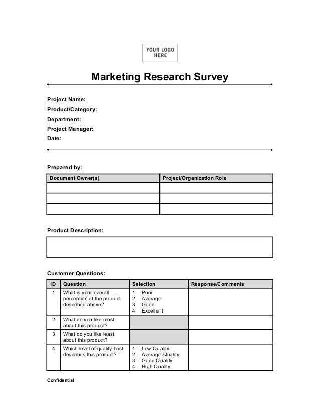 Market Research Survey Template Pdf Template - Bank2home.com