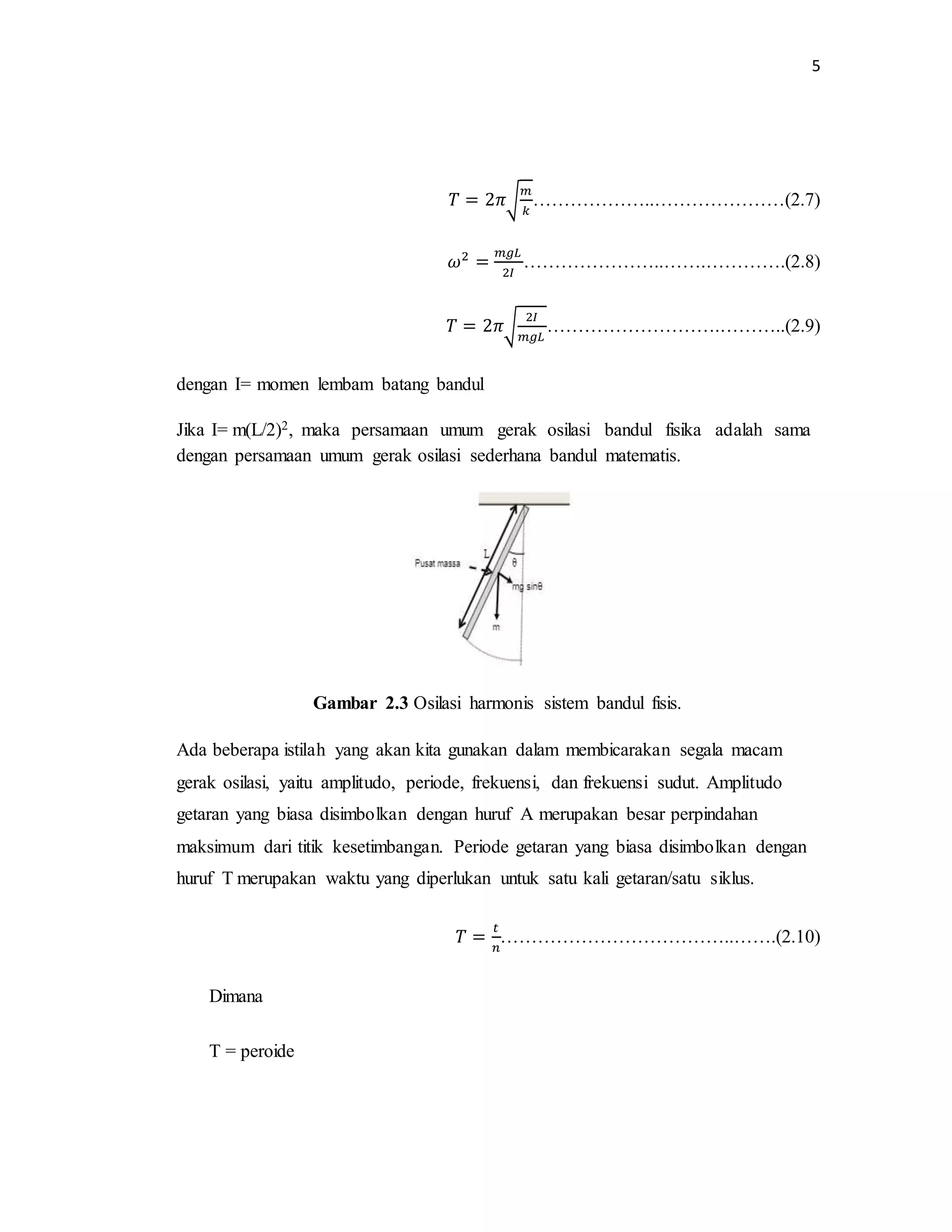 LAPORAN PRAKTIKUM FISIKA DASAR BANDUL REVERSIBLE | DOCX
