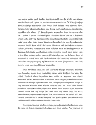 LAPORAN PRAKTIKUM FISIKA DASAR PANAS JENIS DAN KALORIMETER | PDF