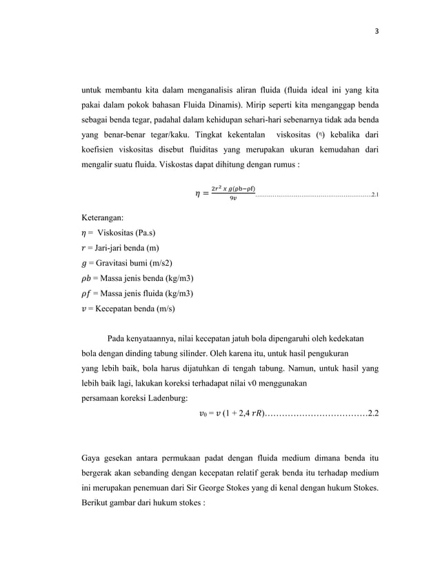 LAPORAN PRAKTIKUM FISIKA DASAR VISKOSITAS FLUIDA | PDF