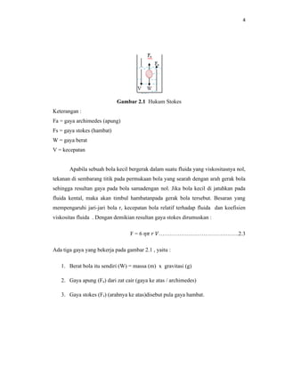 LAPORAN PRAKTIKUM FISIKA DASAR VISKOSITAS FLUIDA | PDF