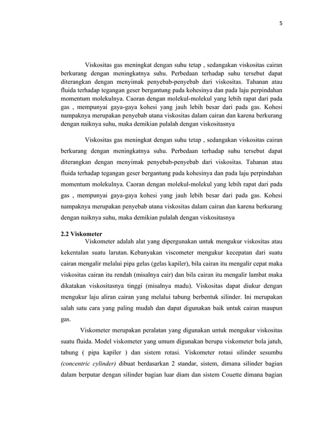 LAPORAN PRAKTIKUM FISIKA DASAR VISKOSITAS FLUIDA | PDF