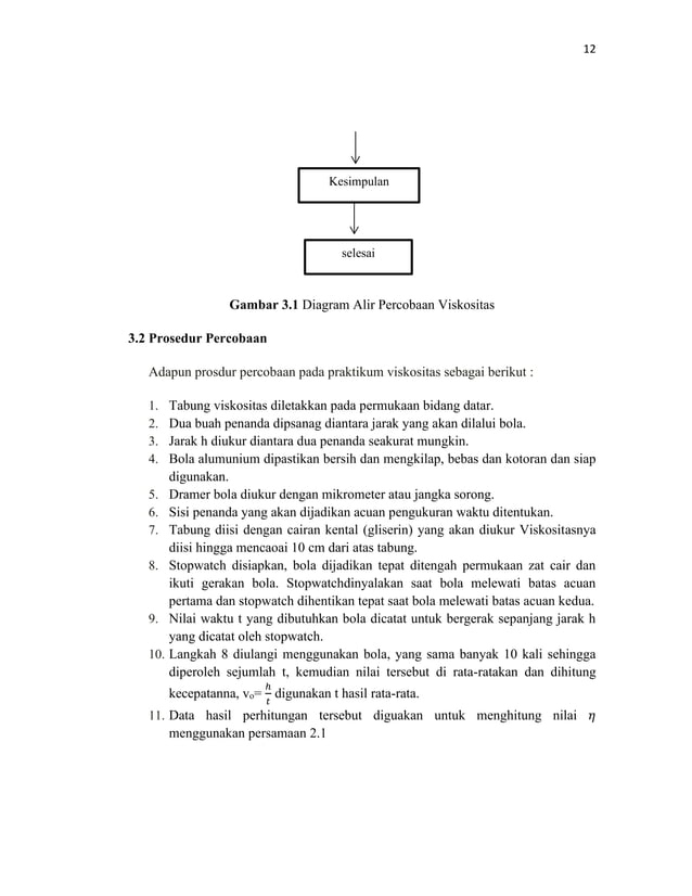 LAPORAN PRAKTIKUM FISIKA DASAR VISKOSITAS FLUIDA | PDF