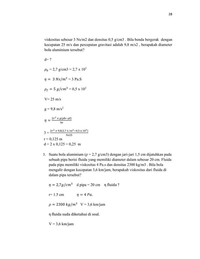 LAPORAN PRAKTIKUM FISIKA DASAR VISKOSITAS FLUIDA | PDF