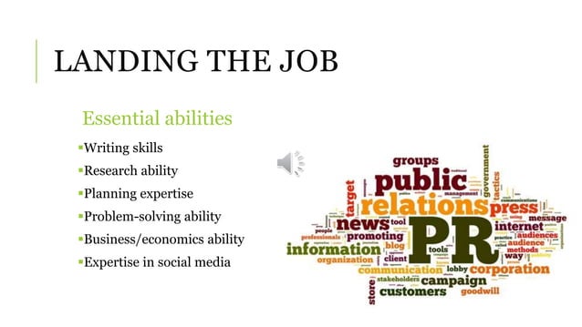 Public Relations Career powerpoint | PPTX