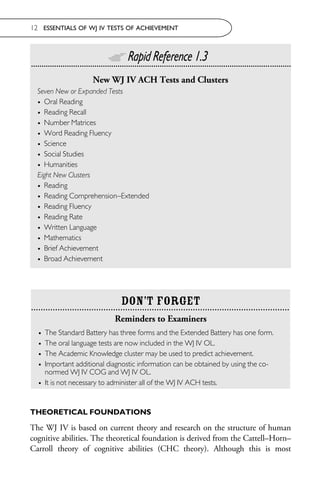 Essentials Of Wj Iv Tests Of Achievement Nancy Mather Barbara J ...