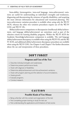 Essentials Of Wj Iv Tests Of Achievement Nancy Mather Barbara J ...