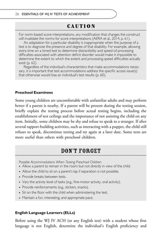 Essentials Of Wj Iv Tests Of Achievement Nancy Mather Barbara J ...