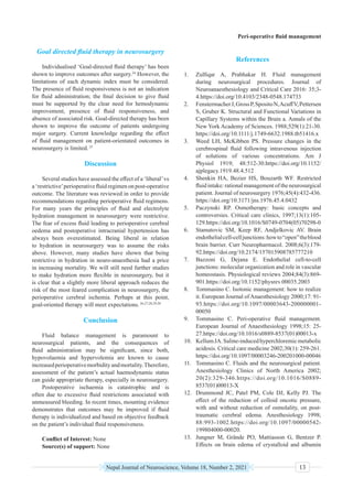 Peri-operative fluid management during neurosurgical procedures | PDF | First Aid | Injuries
