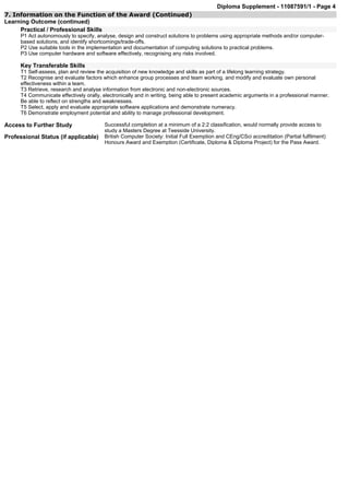 Teesside Diploma Supplement | PDF