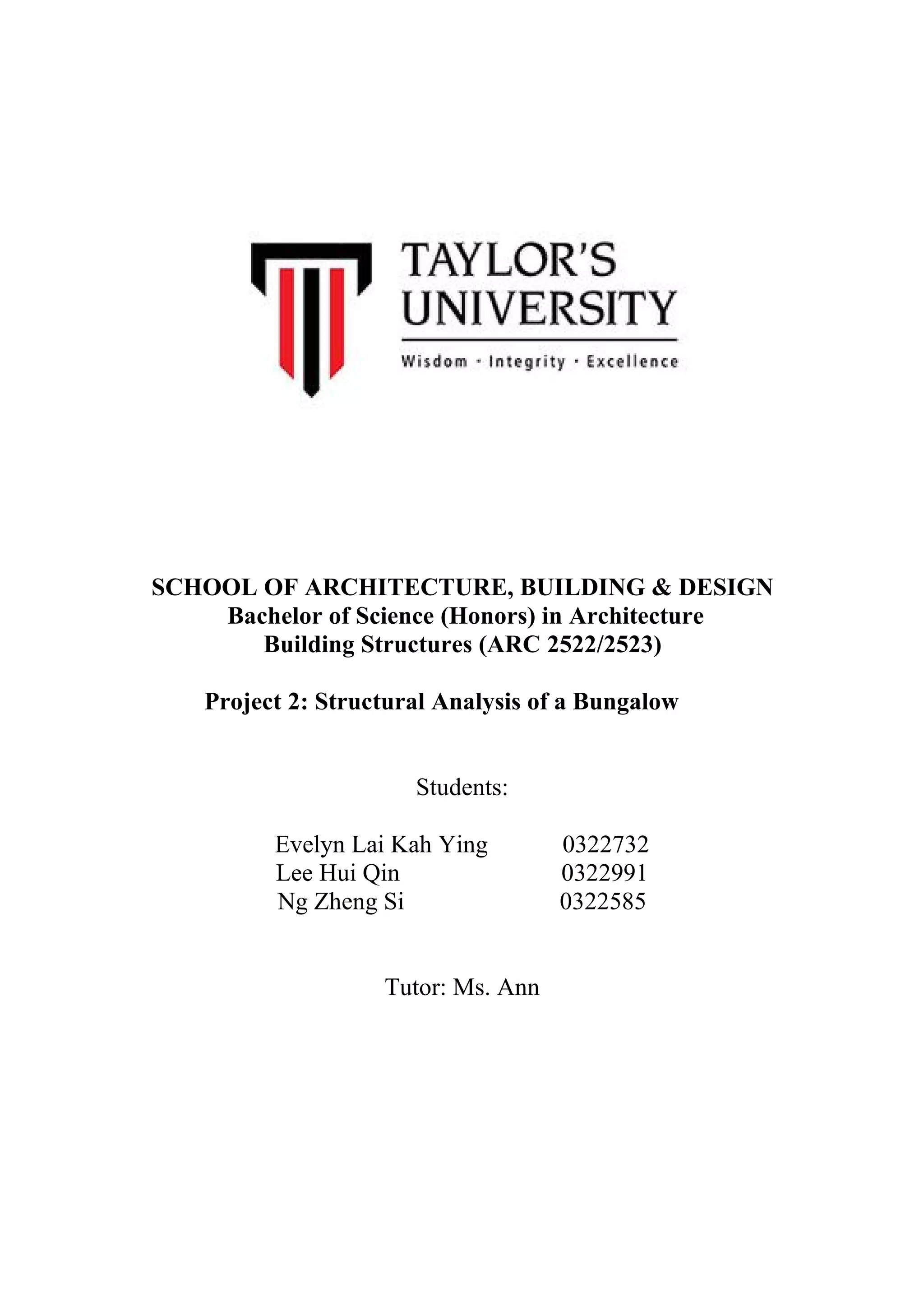 Building Structures Report (Group and Individual) | PDF