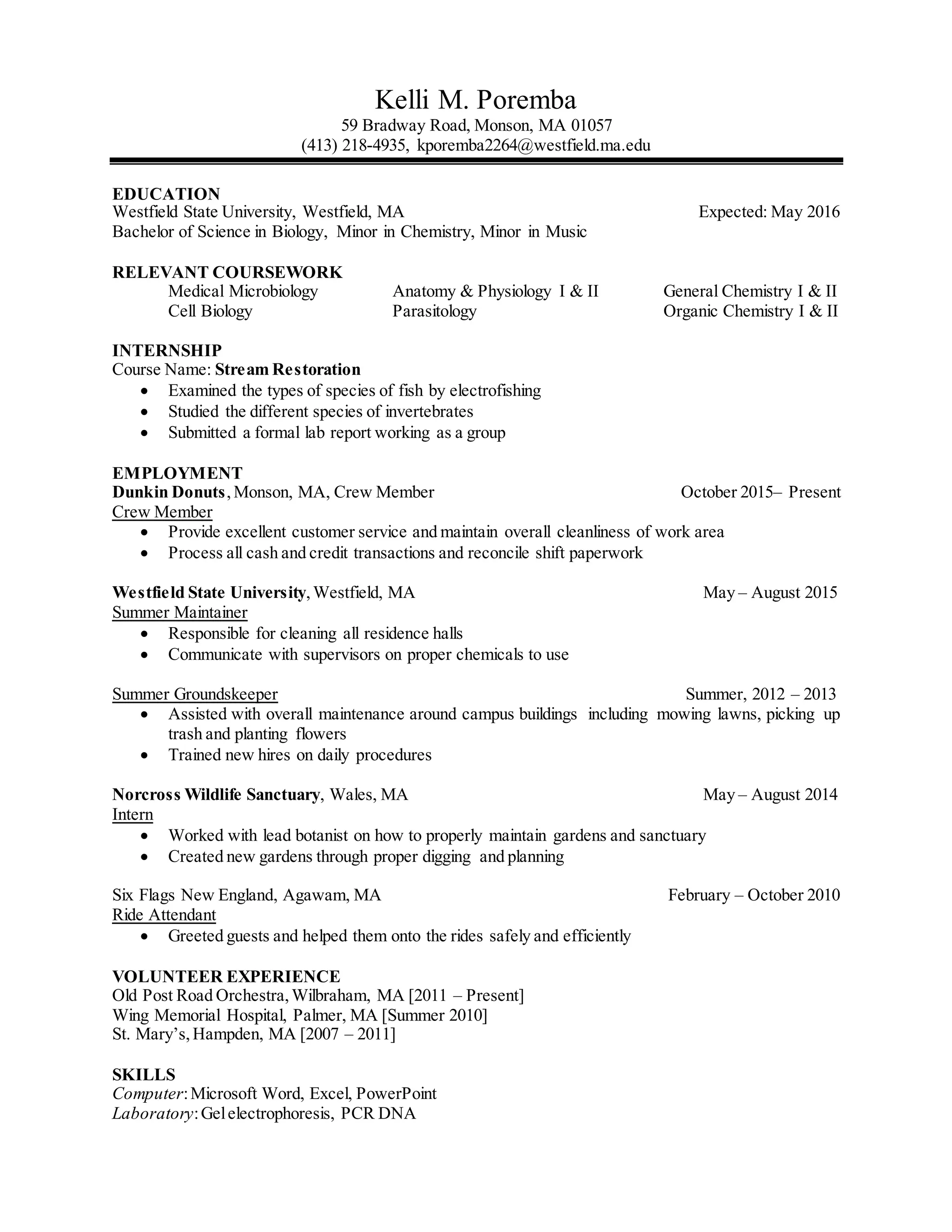 Kelli Poremba Resume | DOCX