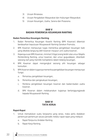 petunjuk penyelenggaraan organisasi dan tata kerja kwartir ranting ...