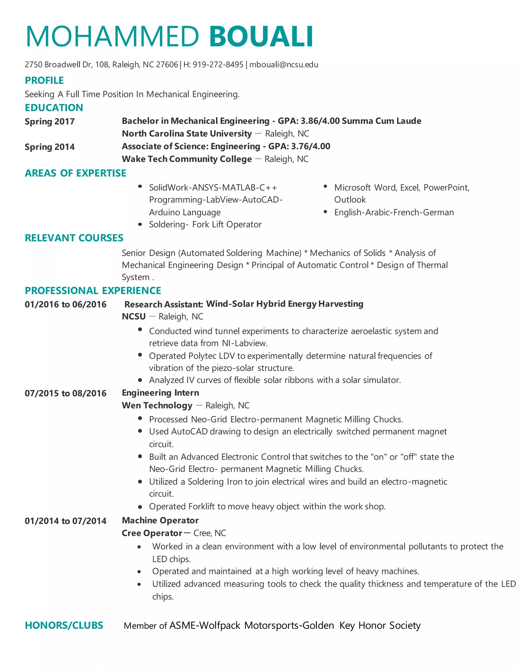 Mohammed Bouali Resume -final | DOCX
