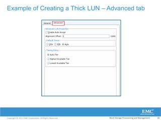 333 vnx unifiedimp_m02 block storage provisioning and management | PPT