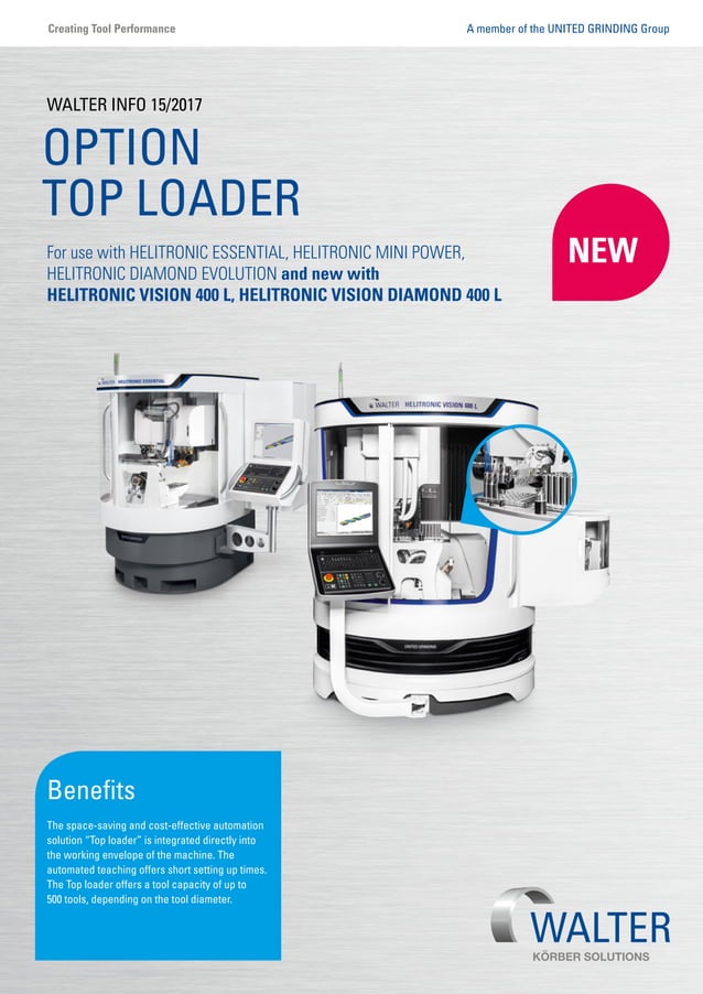 United Grinding - Walter Grinders - CNC Tool Grinder - Top Loader ...