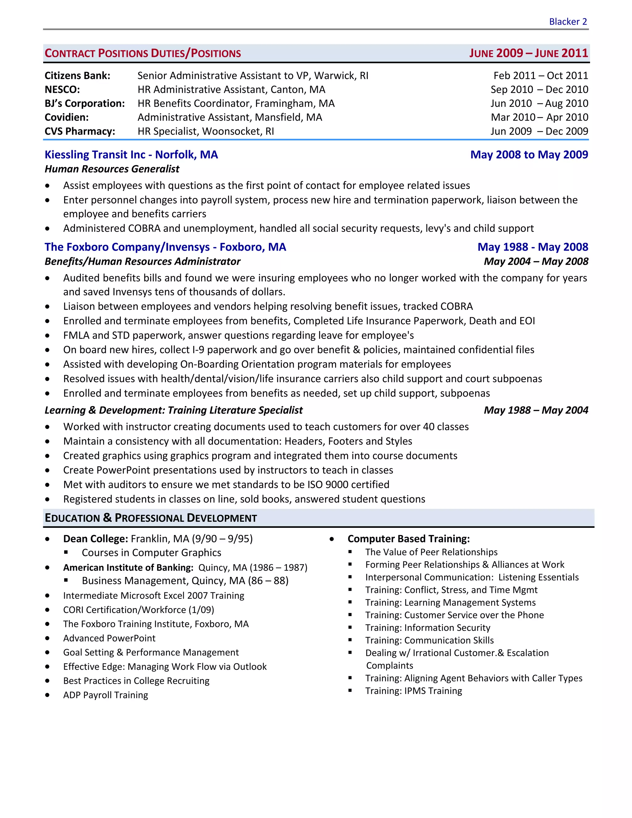 Denise Blacker Resume-Nov 2014-LV | PDF