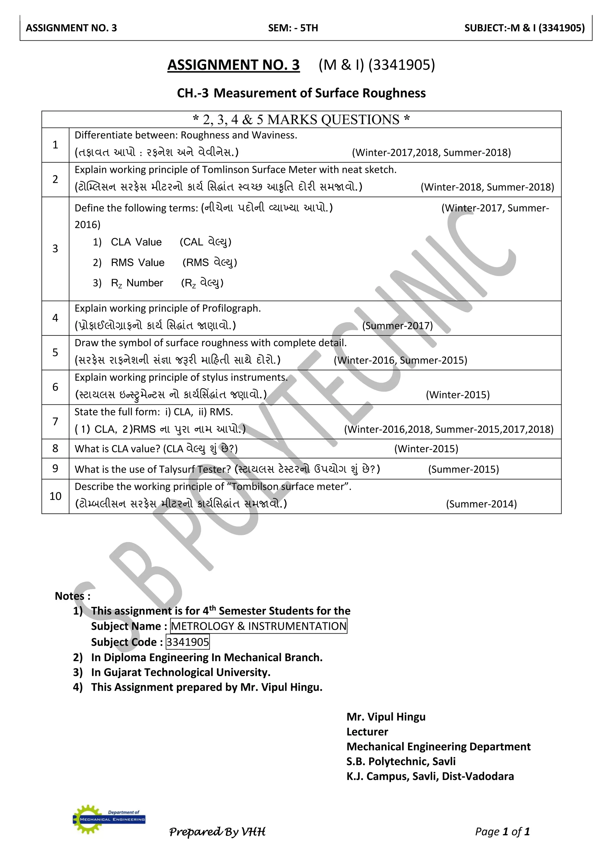 3341905_M & I_ASSIGNMENT_NO_3 | PDF