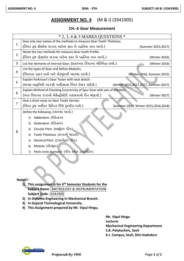 3341905_M & I_ASSIGNMENT_NO_4 | PDF