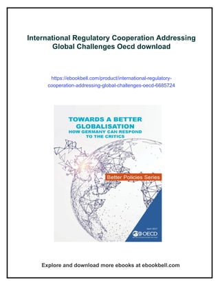 International Regulatory Cooperation Addressing Global Challenges Oecd | PDF