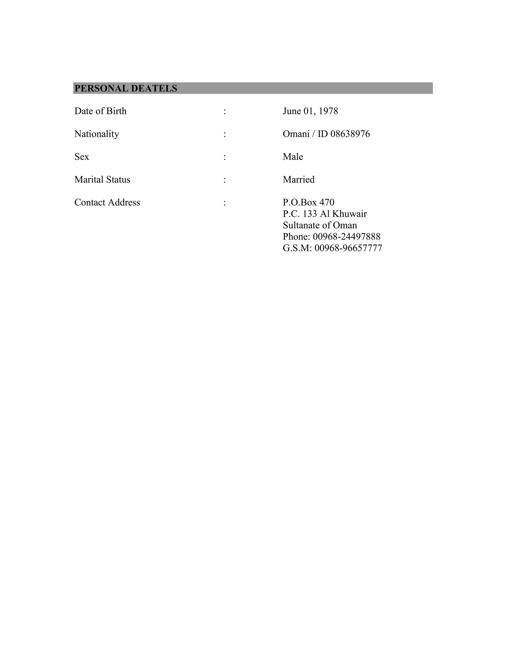 SAID AL HARTHY' CV | DOCX