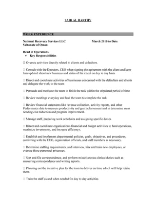 SAID AL HARTHY' CV | DOCX