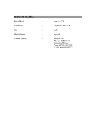 SAID AL HARTHY' CV | DOCX