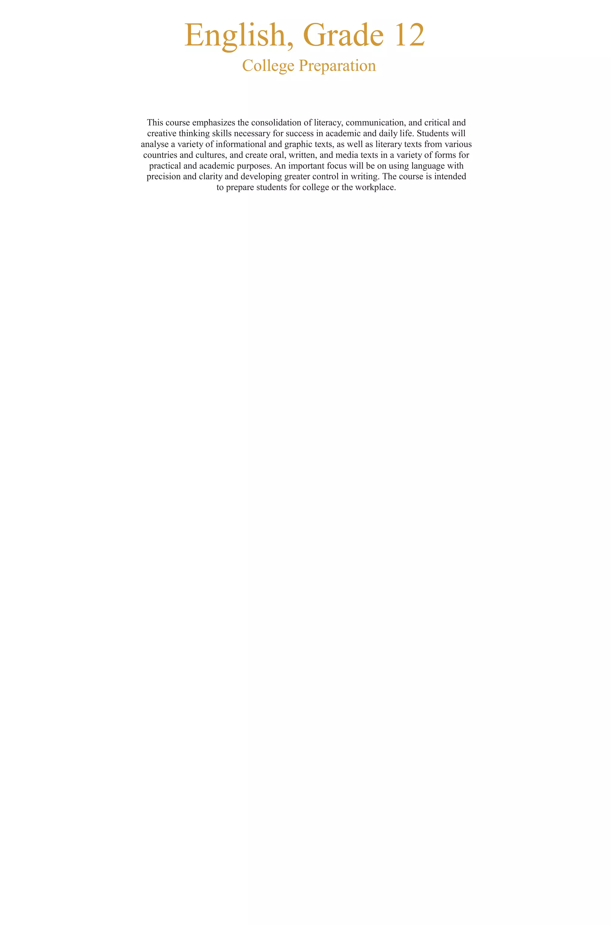 ENG4CCurriculumDocument | PDF