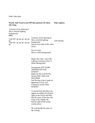 video plan media work | PDF