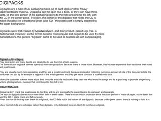 DIGIPACK | PPT | Music | Entertainment