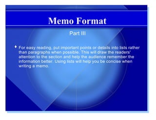 Memo | PPT