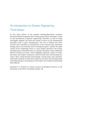 An introduction to genetic engineering Nicholl D. | PDF