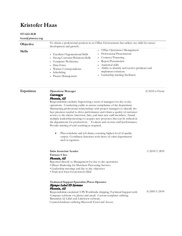 Kristofer Haas Resume 2015 Kristofer Haas Resume 2015