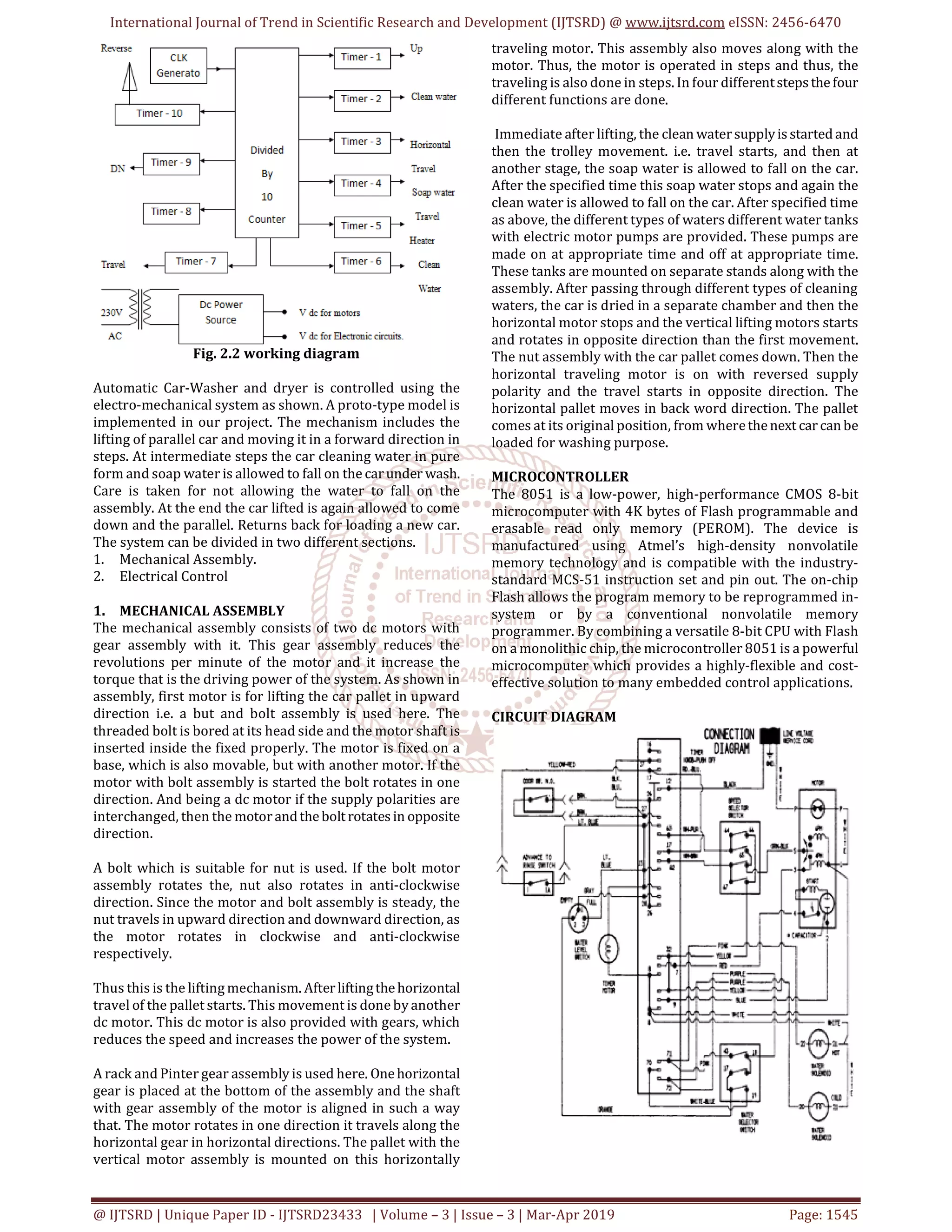 Automatic Car Washing and Drying using Microcontroller 8051 | PDF