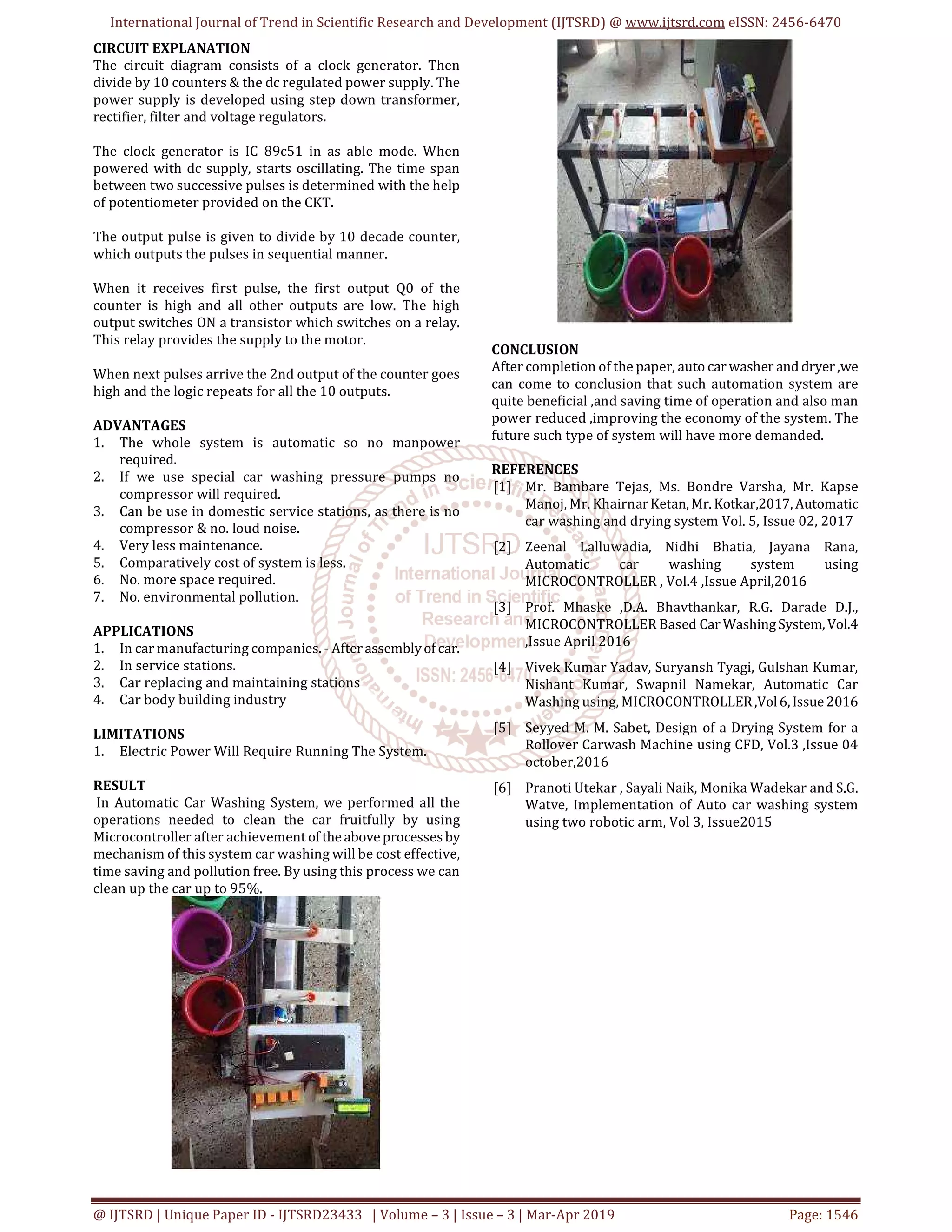 Automatic Car Washing and Drying using Microcontroller 8051 | PDF