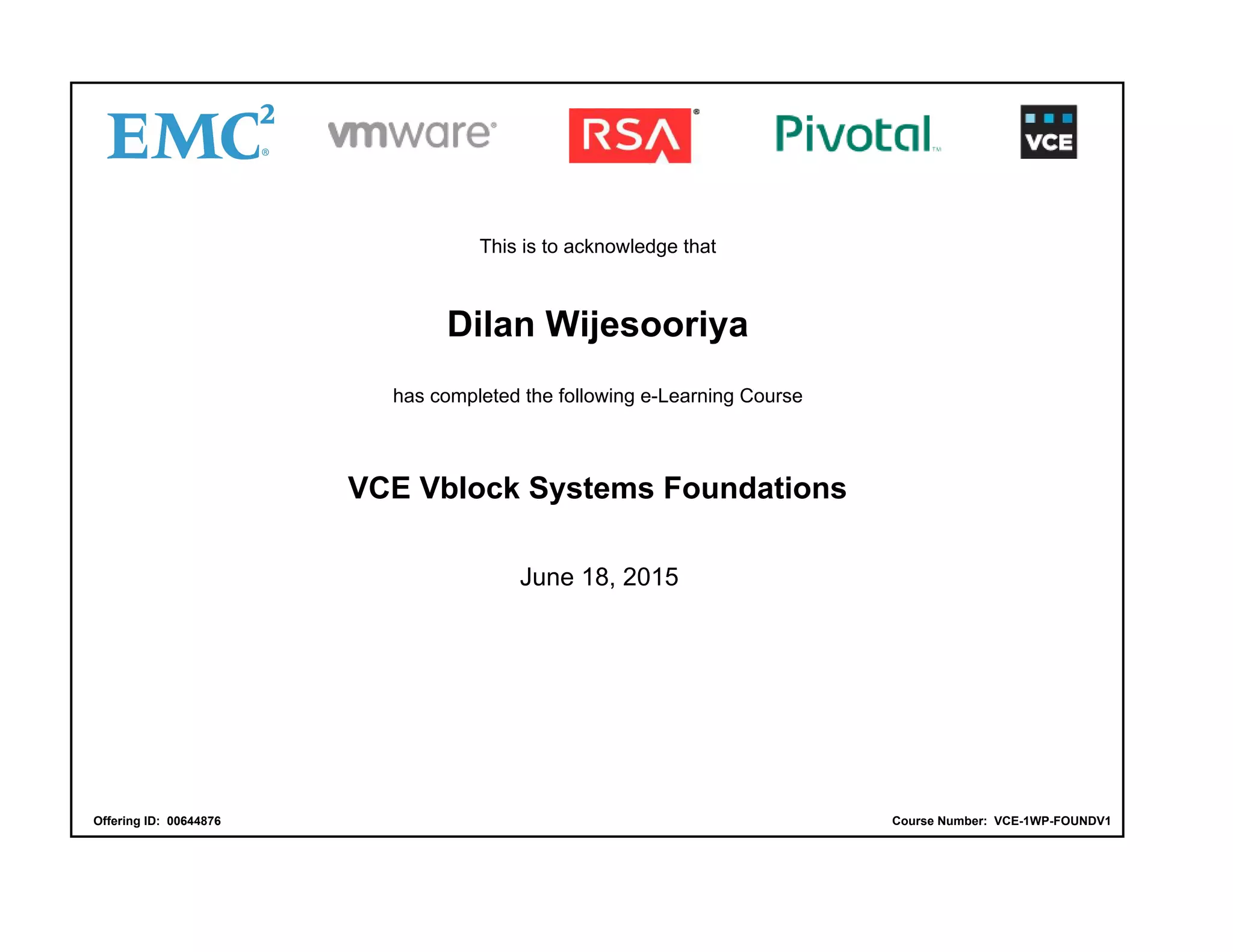 VCE Vblock Systems Foundations | PPT