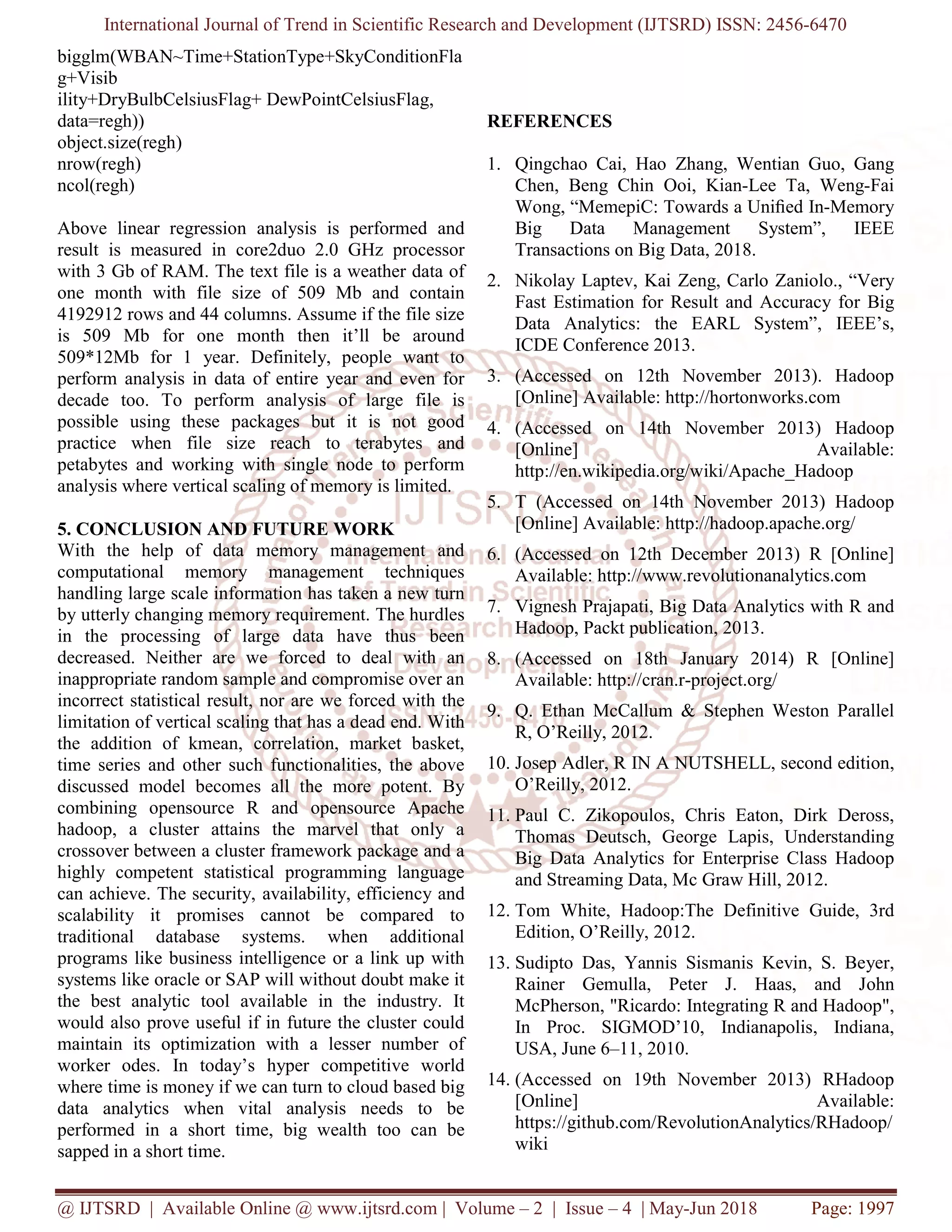 Memory Management in BigData: A Perpective View | PDF